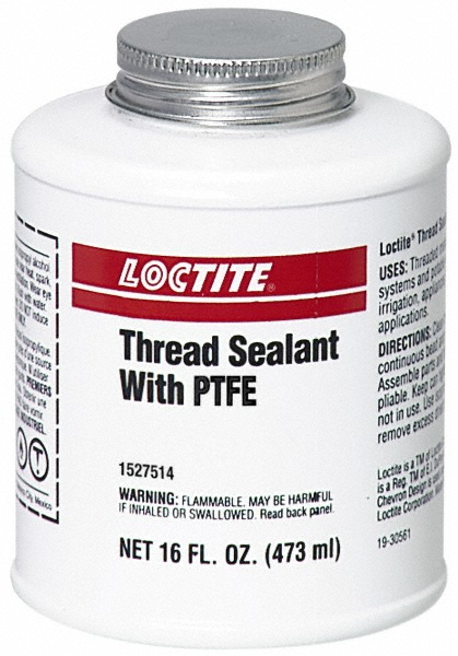 Loctite - Threadlocker: White, Paste, 16 oz, Brush Top Can | MSC Direct