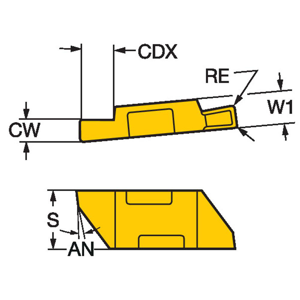 Sandvik Coromant - Grooving Insert: TLG3062R 1125, Carbide | MSC Direct