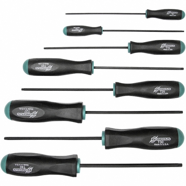 Bondhus - Screwdriver Set: 8 Pc, Torx | MSC Direct