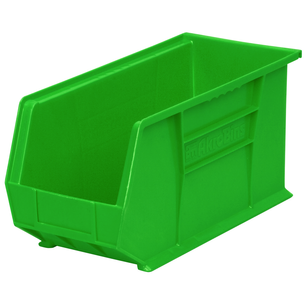 Akro-Mils - Plastic Hopper Stacking Bin: Green | MSC Direct