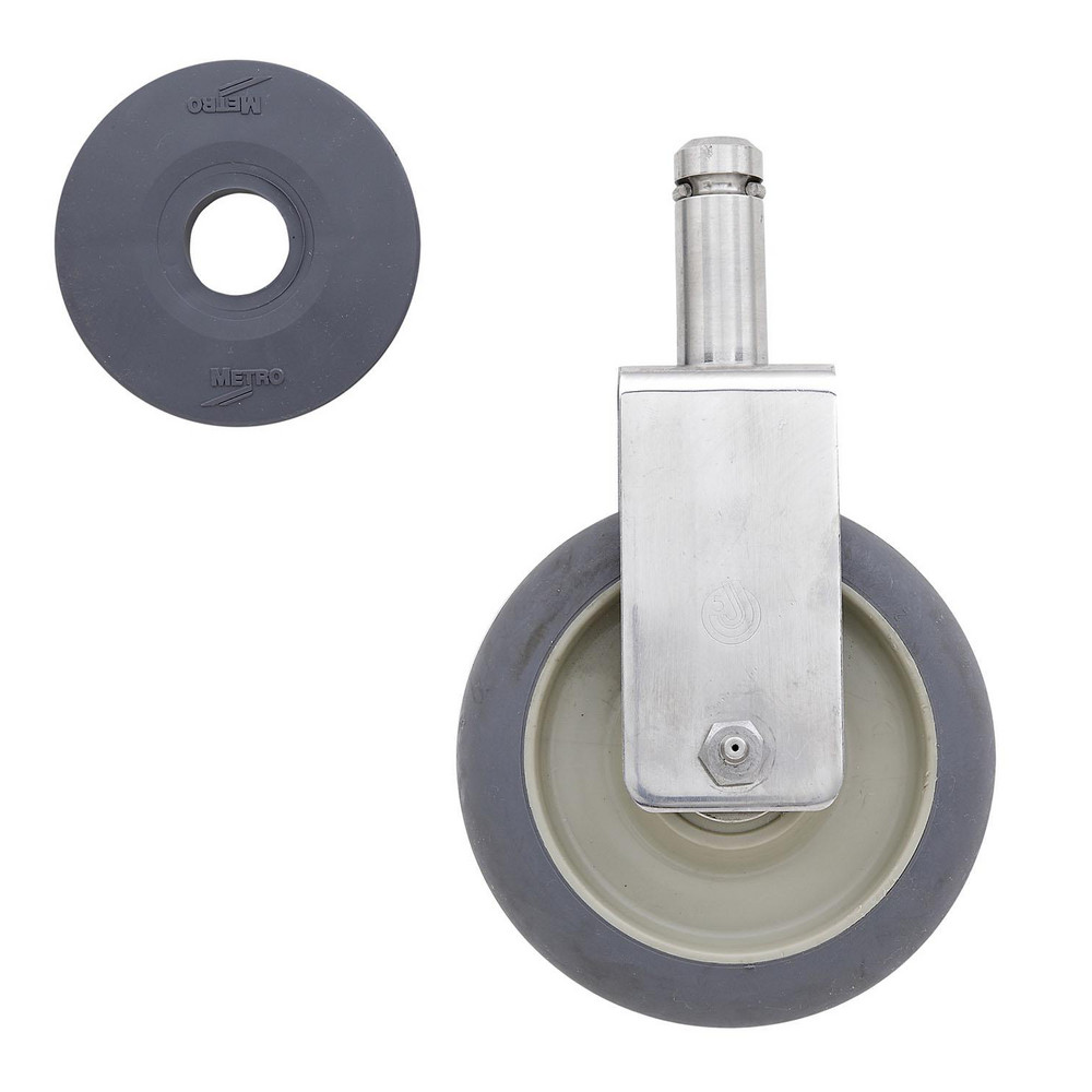 Metro - Rigid & Rubber Caster Wheel: Hard Thermoplastic Rubber on ...