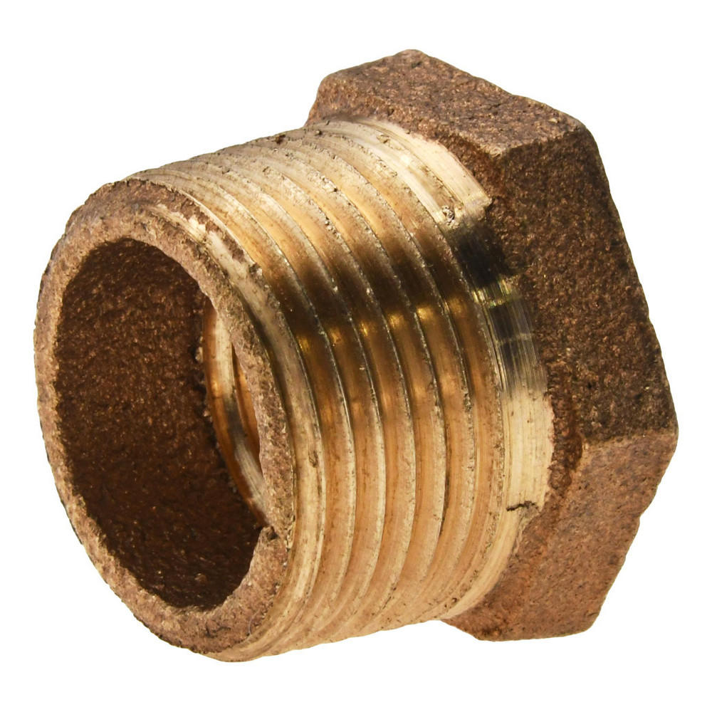Value Collection - Brass Pipe Bushing: 3/4 x 1/2" Fitting, MPT, Class ...