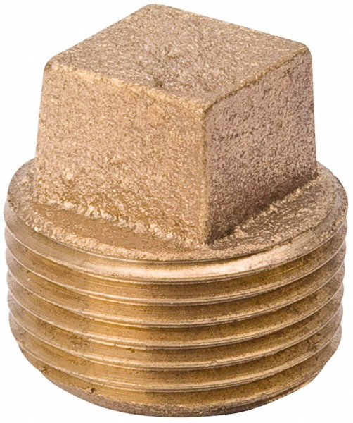 Value Collection - Brass Pipe Plug: 1/2" Fitting, MPT, Class 125 | MSC ...