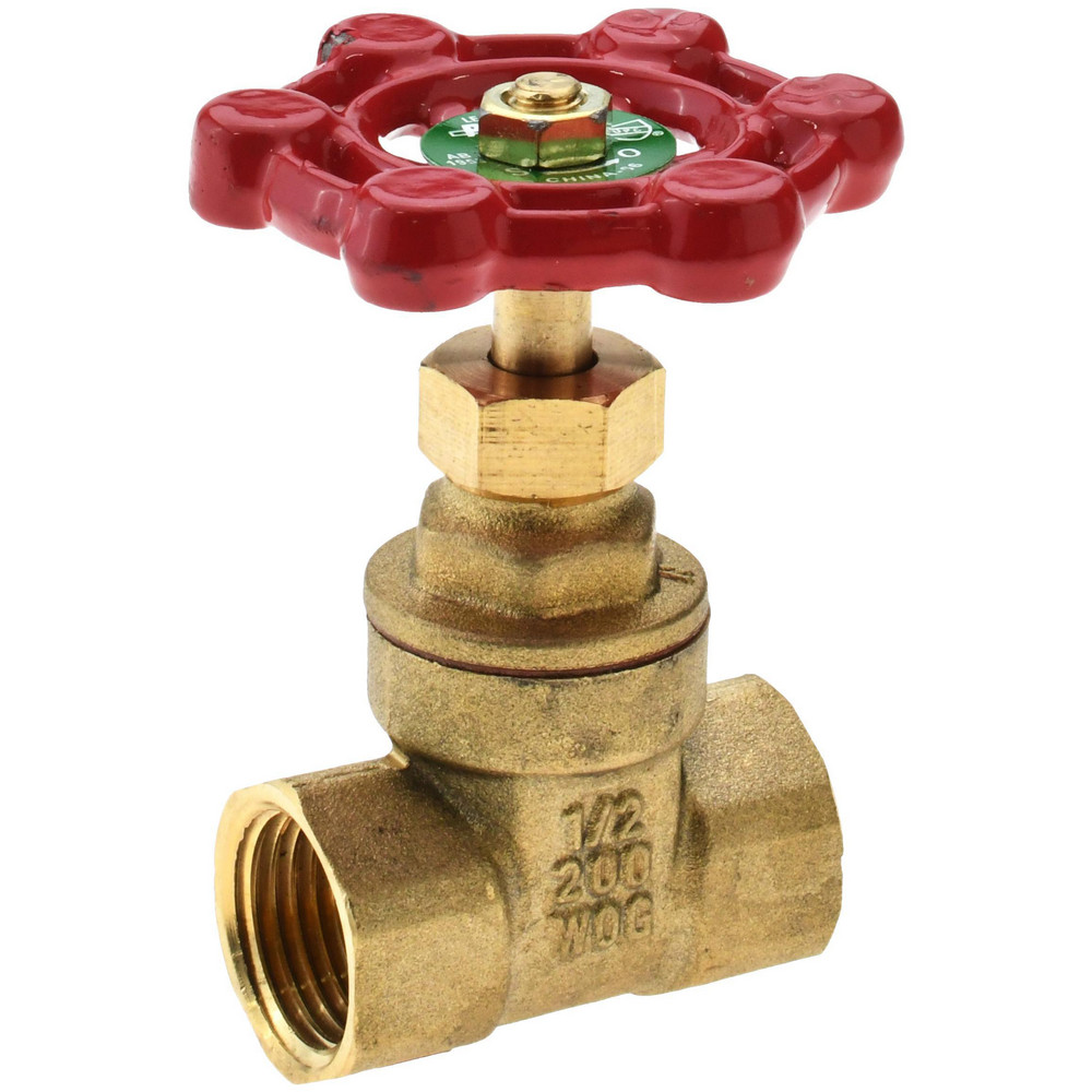 Value Collection - Gate Valve: Compact Gate, 1/2" Pipe, IPS, Brass ...