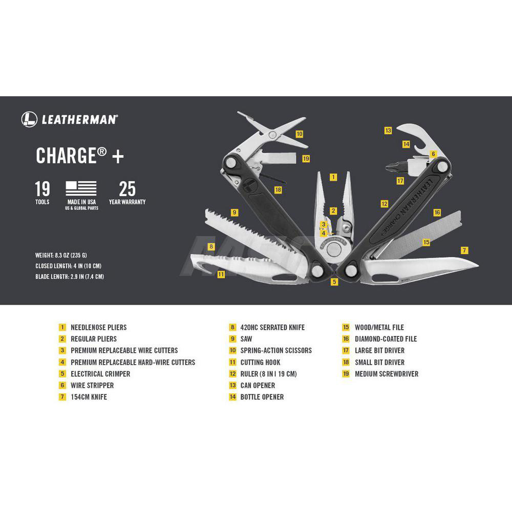 Leatherman - Multi-Tool: 19 Function | MSC Direct