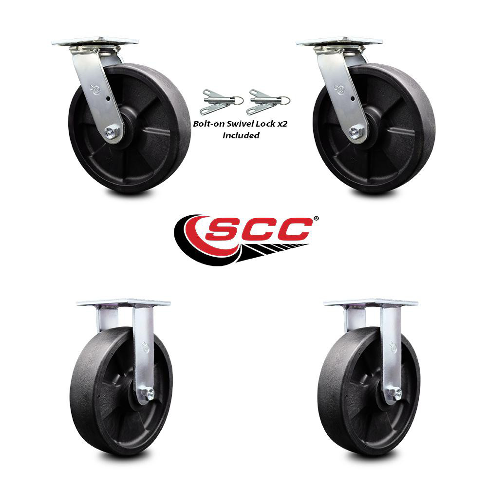 Service Caster - Top Plate Casters: Type: Top Plate; Mount Type: Plate ...