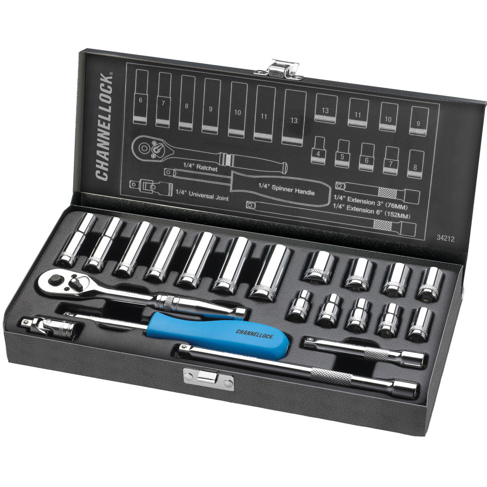 Channellock - Socket Sets; Set Type: Ratchet & Socket Set; Measurement ...