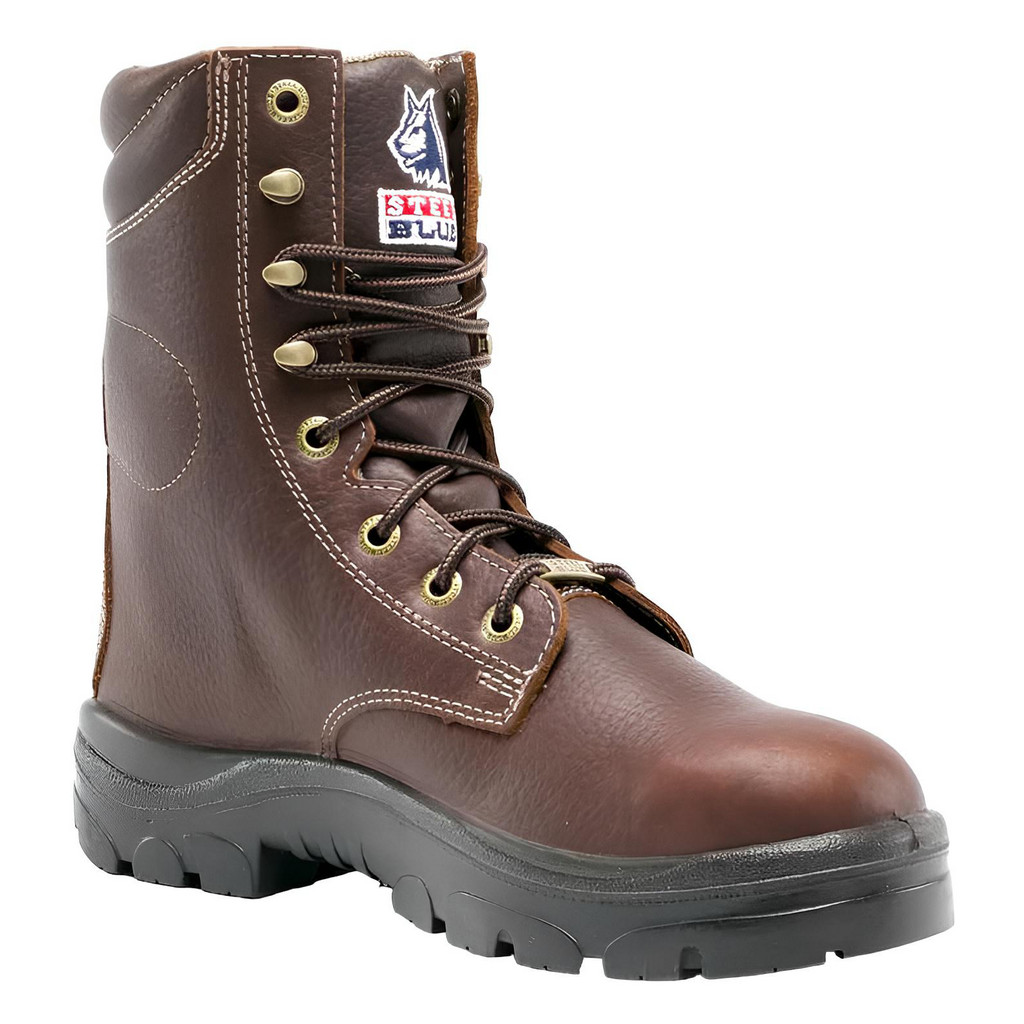 Steel Blue - Work Boot: Size 12, Leather, Steel Toe, High-Leg Boot ...