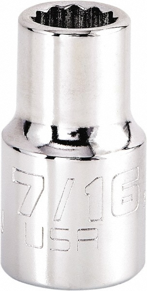 Proto - Standard Hand Socket: 1/2" Drive, 7/16" Socket, 12-Point | MSC ...