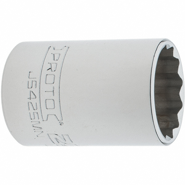 Proto - Standard Hand Socket: 1/2" Drive, 25.00 mm Socket, 12-Point ...
