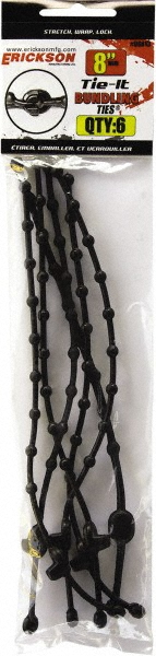 Erickson Manufacturing - Reusable Cable Tie: 8" Long, Black, Rubber ...