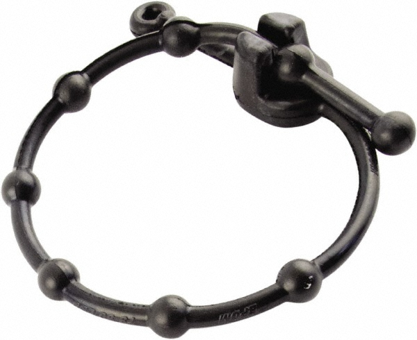 Erickson Manufacturing - Cable Tie: 14" Long, Black, Rubber, Reusable ...