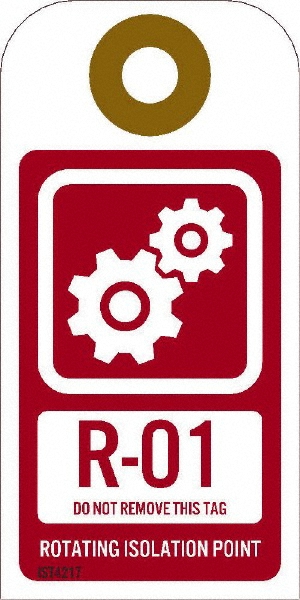 AccuformNMC - Energy Isolation Tag: 4" High, 2" Wide, Unrippable Vinyl ...