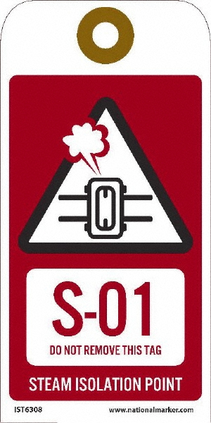 AccuformNMC - Energy Isolation Tag: 6" High, 3" Wide, Unrippable Vinyl ...