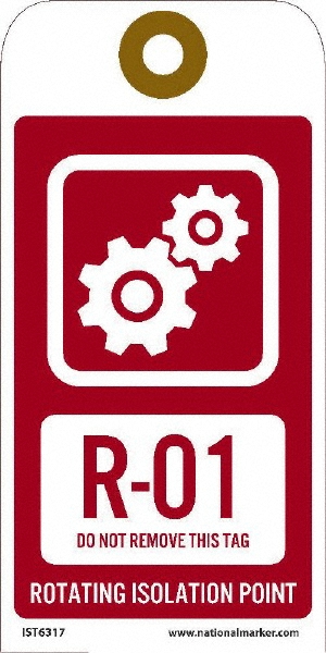 AccuformNMC - Energy Isolation Tag: 6" High, 3" Wide, Unrippable Vinyl ...