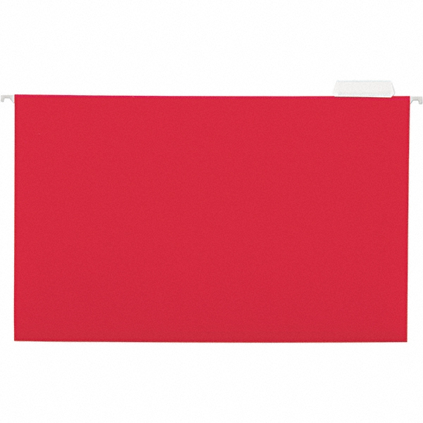 Universal One - Hanging File Folder: Legal, Red, 25/Pack | MSC Direct