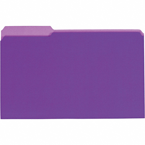 UNIVERSAL - File Folders with Top Tab: Legal, Violet, 100/Pack | MSC Direct
