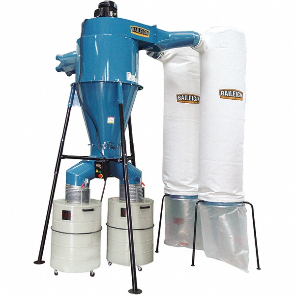 Baileigh - 1µm, 440 Volt Pedestal Mount Dust Collector | MSC Direct