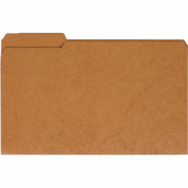 UNIVERSAL - File Folders with Top Tab: Legal, Kraft, 100/Pack | MSC Direct