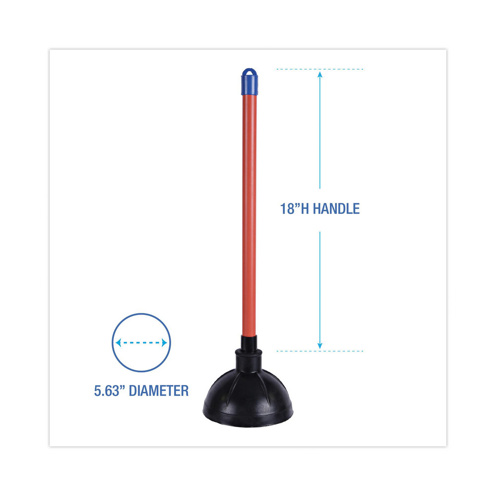 Boardwalk - Force Cups & Plungers: Cup Diameter: 5-5/8; Handle Length ...