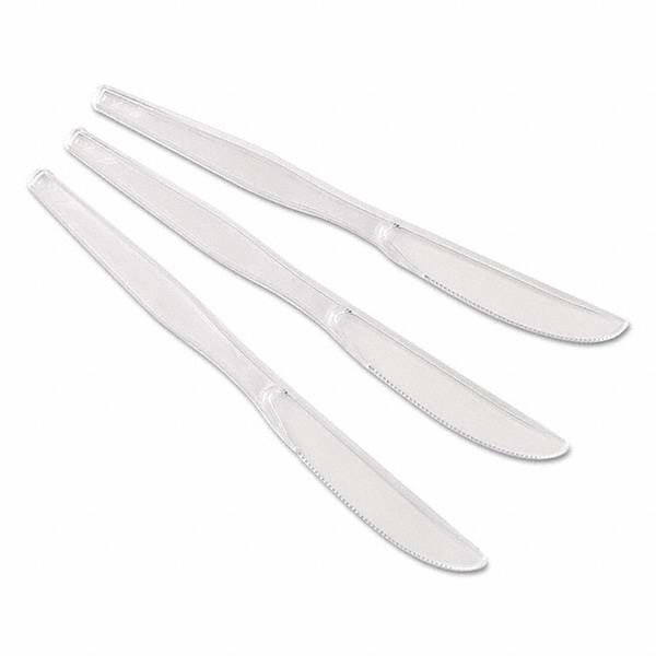 Dixie - Heavyweight Polystyrene Cutlery, Knives, Clear, 1000/Carton ...