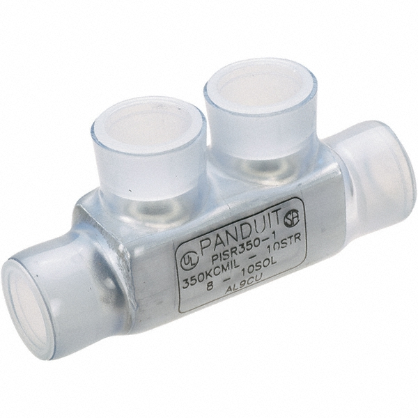 Panduit - Butt Splice Terminal: Crimp-On, Clear, 10 AWG Min, 8 AWG Max ...