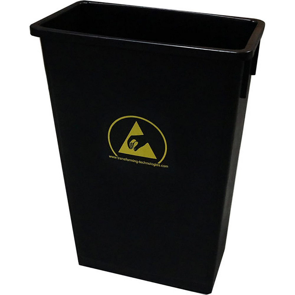 Transforming Technologies - Trash Can: 22 gal, Rectangle, Black | MSC ...