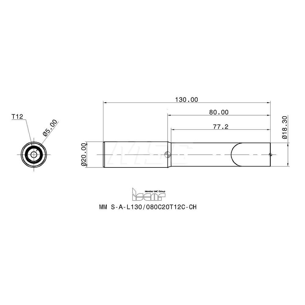 Iscar - Replaceable Tip Milling Shank: Series Multimaster, 80 mm ...