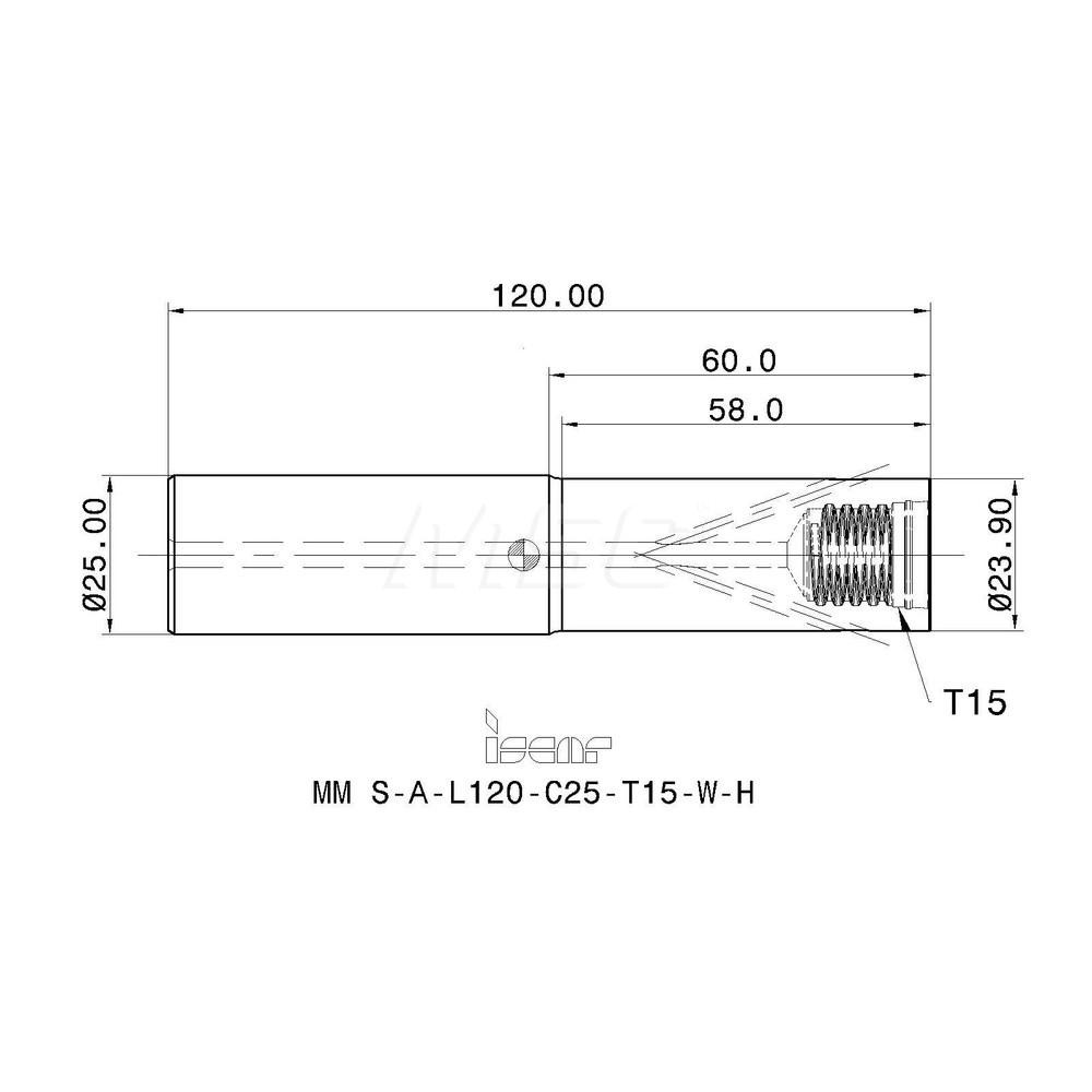 Iscar - Replaceable Tip Milling Shank: Series Multimaster, 60 mm ...