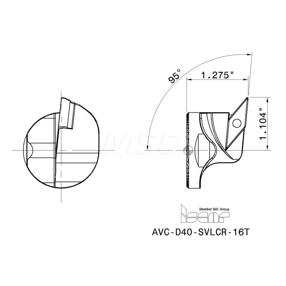 Iscar - Replaceable Boring Bar Heads; Compatible Insert Style: VCMT ...