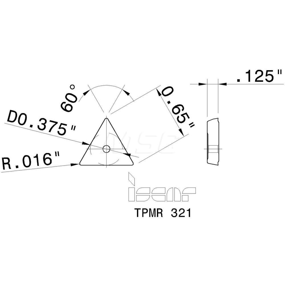 Iscar - Turning Insert: TPMR321 IC830, Carbide | MSC Direct