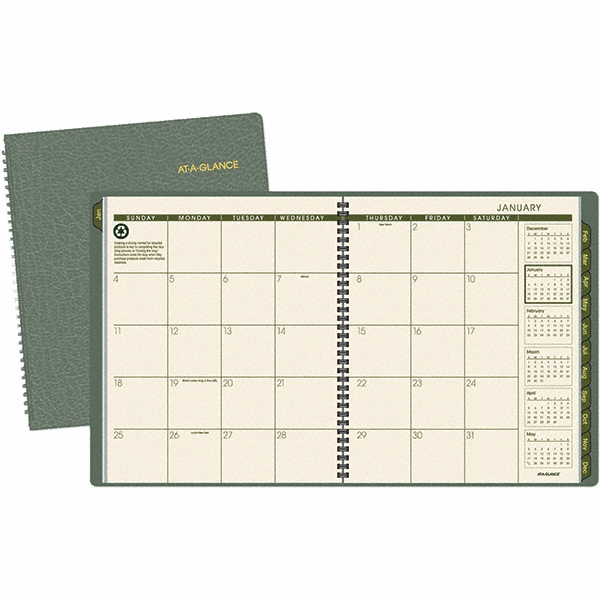 AT-A-GLANCE - Monthly Planner: 24 Sheets, 9 x 11" Sheet, Planner Ruled ...