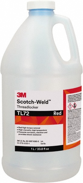 3M - 250 mL Bottle Red Liquid Threadlocker - 46708426 - MSC Industrial ...