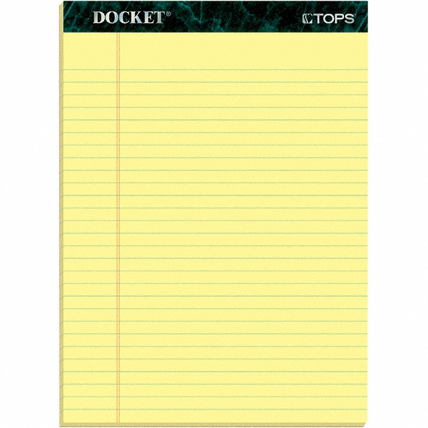 TOPS - Writing Pad: 50 Sheets, 8-1/2 x 11-3/4" Sheet, Legal Ruled, Sewn ...