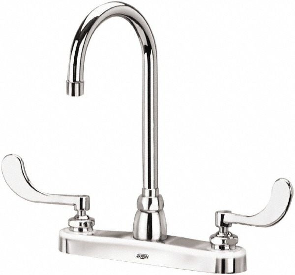 Zurn - Gooseneck, Two Handle, Chrome Plated Deck Mount, Laboratory ...