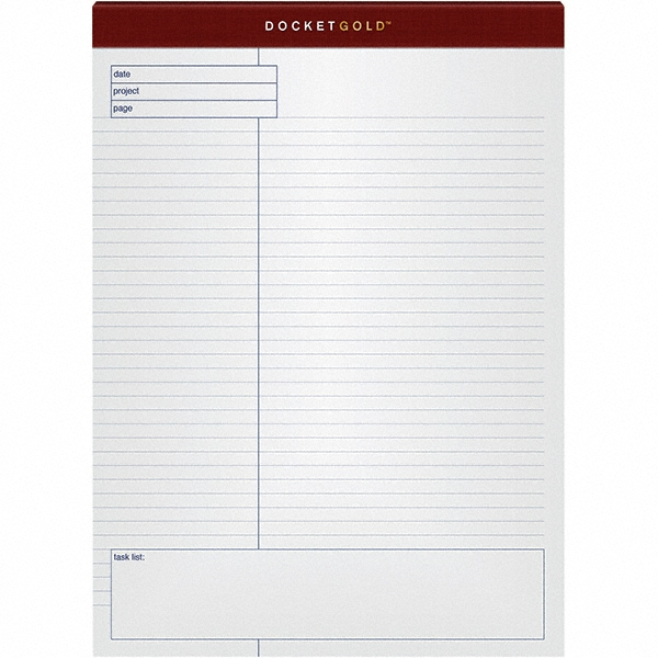 TOPS - Docket Ruled Pad: 40 Sheets, 8-1/2 x 11-3/4" Sheet, Legal Ruled ...