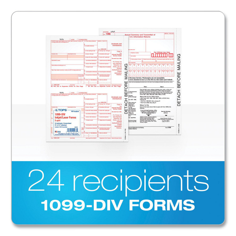 TOPS - Form: 24 Sheets, 8-1/2 x 11" Sheet | MSC Direct