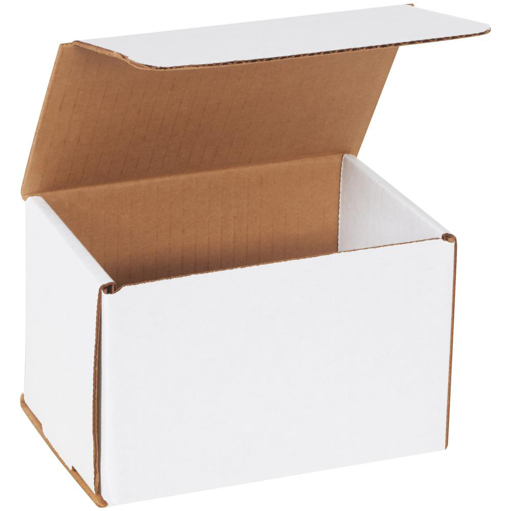 Value Collection - Corrugated Shipping Box: 6" Long, 4" Wide, 4" High ...