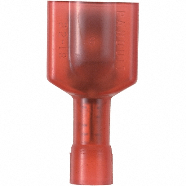 Panduit - Wire Disconnect: Male, Red, Nylon, 22-18 AWG, 0.42" Tab Width ...