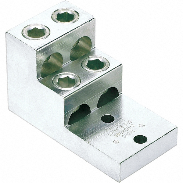 Panduit - Square Ring Terminal: Non-Insulated, 2 AWG, Lug Connection ...