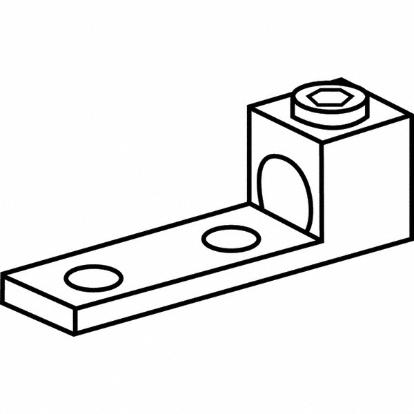 Panduit - Square Ring Terminal: Non-Insulated, 8 to 2 AWG, Lug ...