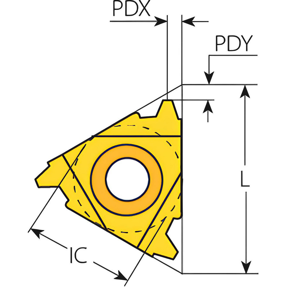 Vargus - Laydown Threading Insert: 3IR1.5TR VTX, Carbide | MSC Direct
