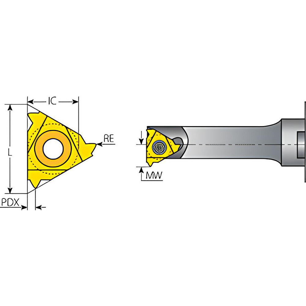 Vargus - Laydown Threading Insert: 6.0KIR14NPTF VKX, Carbide | MSC Direct