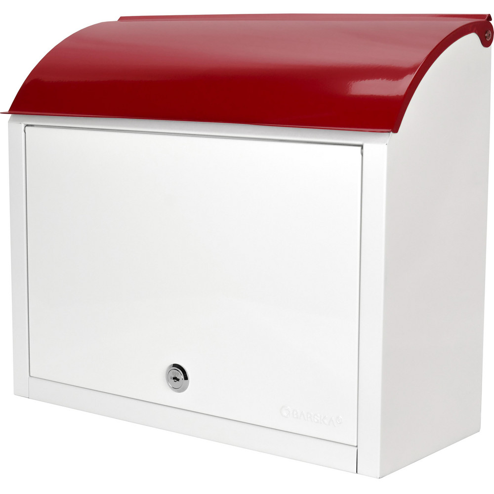 Barska - Mailboxes: Wall, Yes, Steel, Red, White | MSC Direct