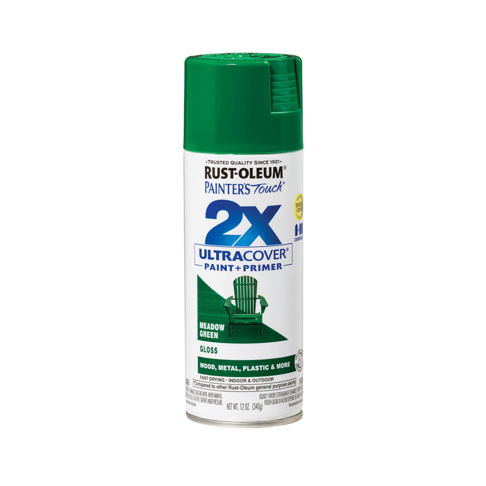 Rust-Oleum - Painter's Touch 2X Ultra Cover Spray Paint, Meadow Green ...