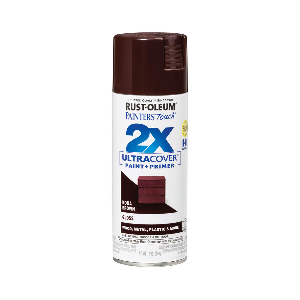 Rust-Oleum - Painter's Touch 2X Ultra Cover Spray Paint, Kona Brown ...
