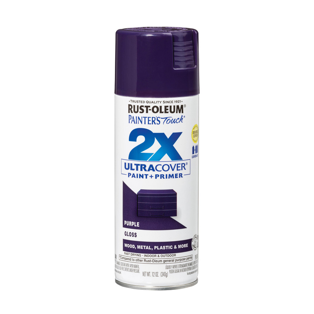 Rust-Oleum - Painter's Touch 2X Ultra Cover Spray Paint, Purple, Gloss ...