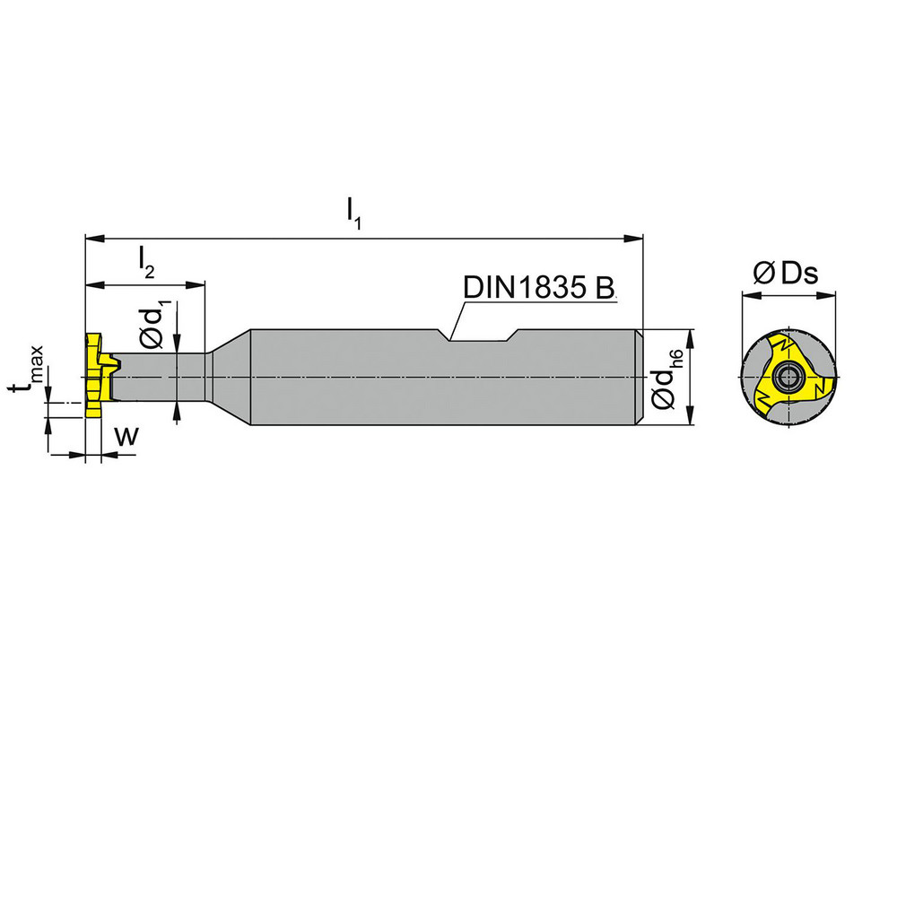 HORN - Replaceable Tip Milling Shanks: Shank Type: Cylindrical; Shank ...
