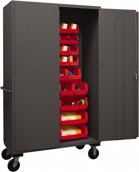 Durham - Steel Mobile & Bin Cabinet: 48" Wide, 24" Deep, 81" High | MSC ...