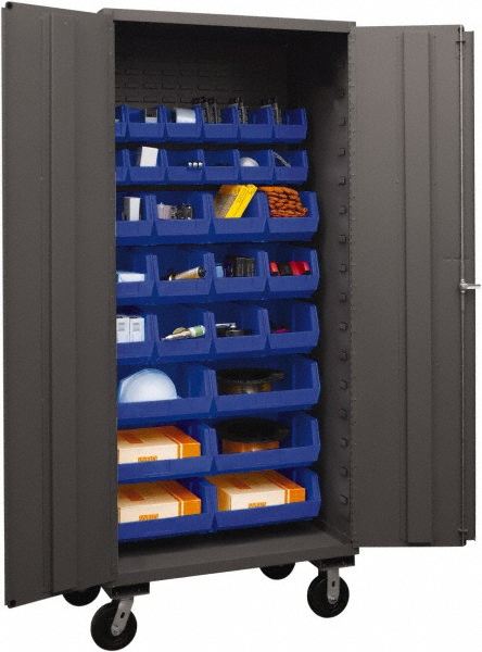 Durham - 30 Bin Mobile Storage Cabinet - 46991634 - MSC Industrial Supply